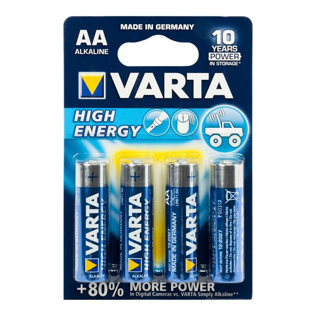 4 Pilas VARTA High Energy AA Alcalinas : Norauto.es