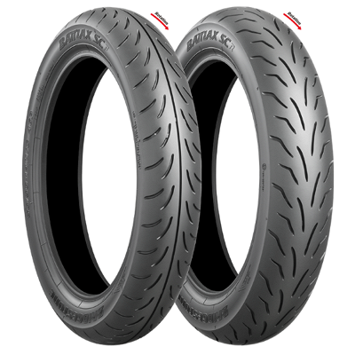 Neumático Scooter BRIDGESTONE Bridgestone battlax sc 110/80 - 14 53P TL ...