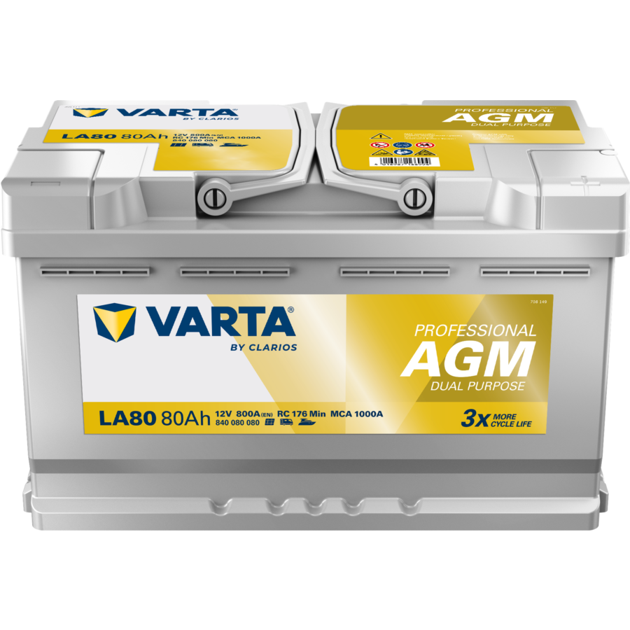 Batería VARTA Professional Dual Purpose AGM LA80 80AH 800A - Norauto