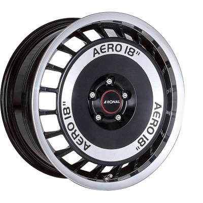 Llanta de aluminio RONAL R50 AERO 7.5x16 5x100 ET38 Frontal negro ...