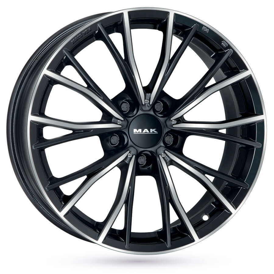 Llanta de aluminio MAK MARK 7.5x18 5x120 ET45 Frontal negro pulido ...